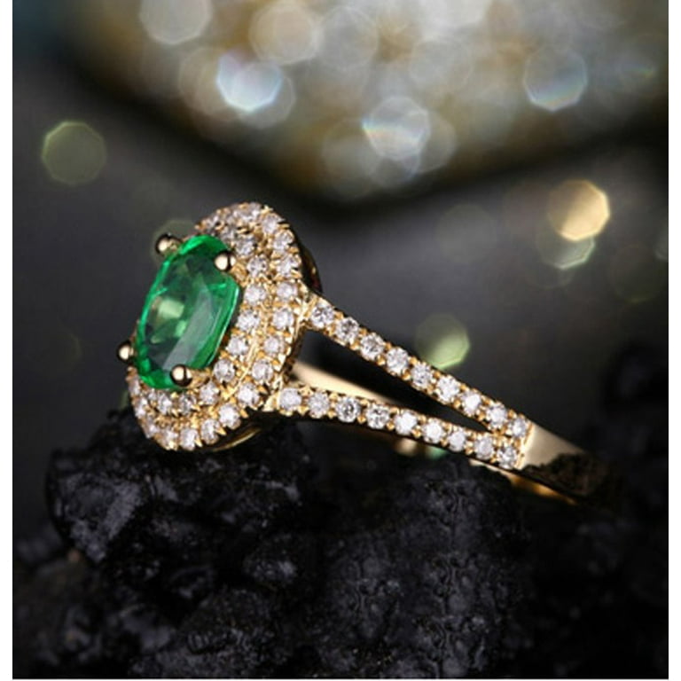 Antique Green Diamond Ring