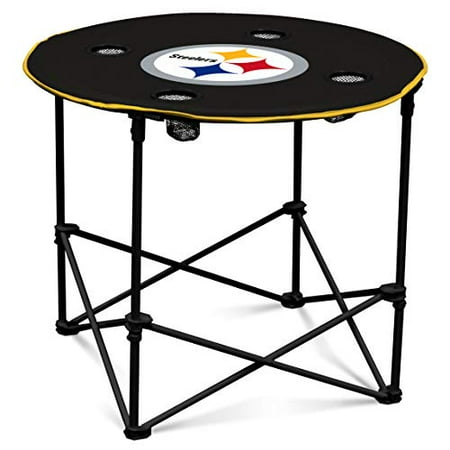 Pittsburgh Steelers Collapsible Round Table with 4 Cup Holders and ...