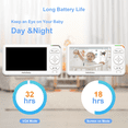 HelloBaby Video Baby Monitor-BBM838 with 5 inch Large Screen,No WiFi ...