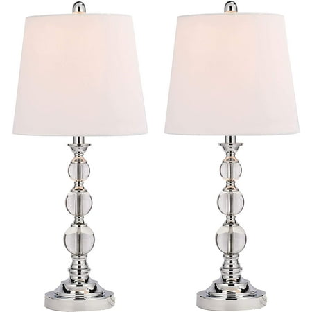 26 inch Tall Bedside Living Room Table Lamps Set of 2 with Stacked ...