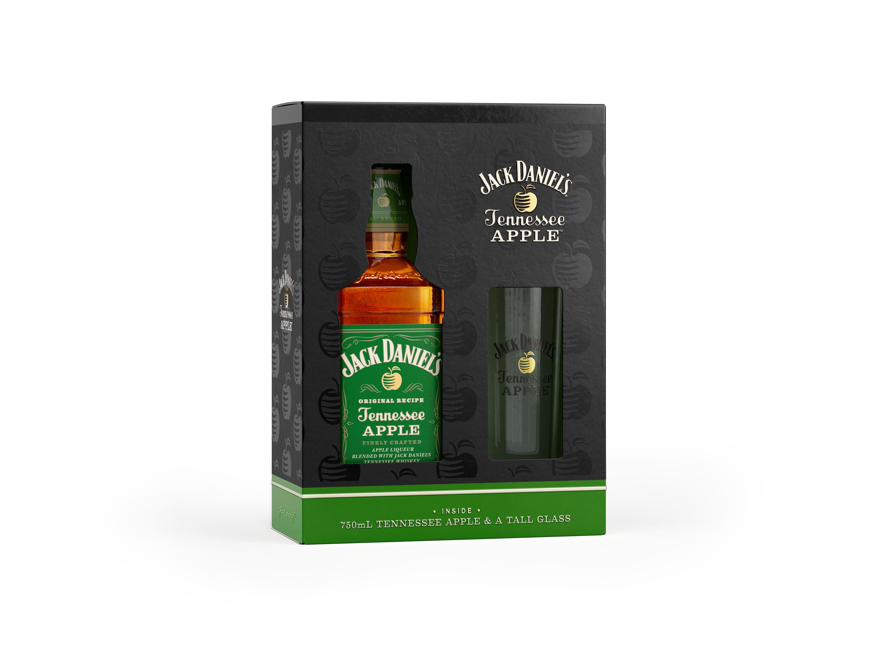 Jack Daniel's Tennessee Apple Flavored Whiskey With Collins Glass, 750 ...
