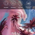 Cloth Napkins Set of 8 Pink Cloud Palm Tree Cocktail Napkins Blue Sky ...