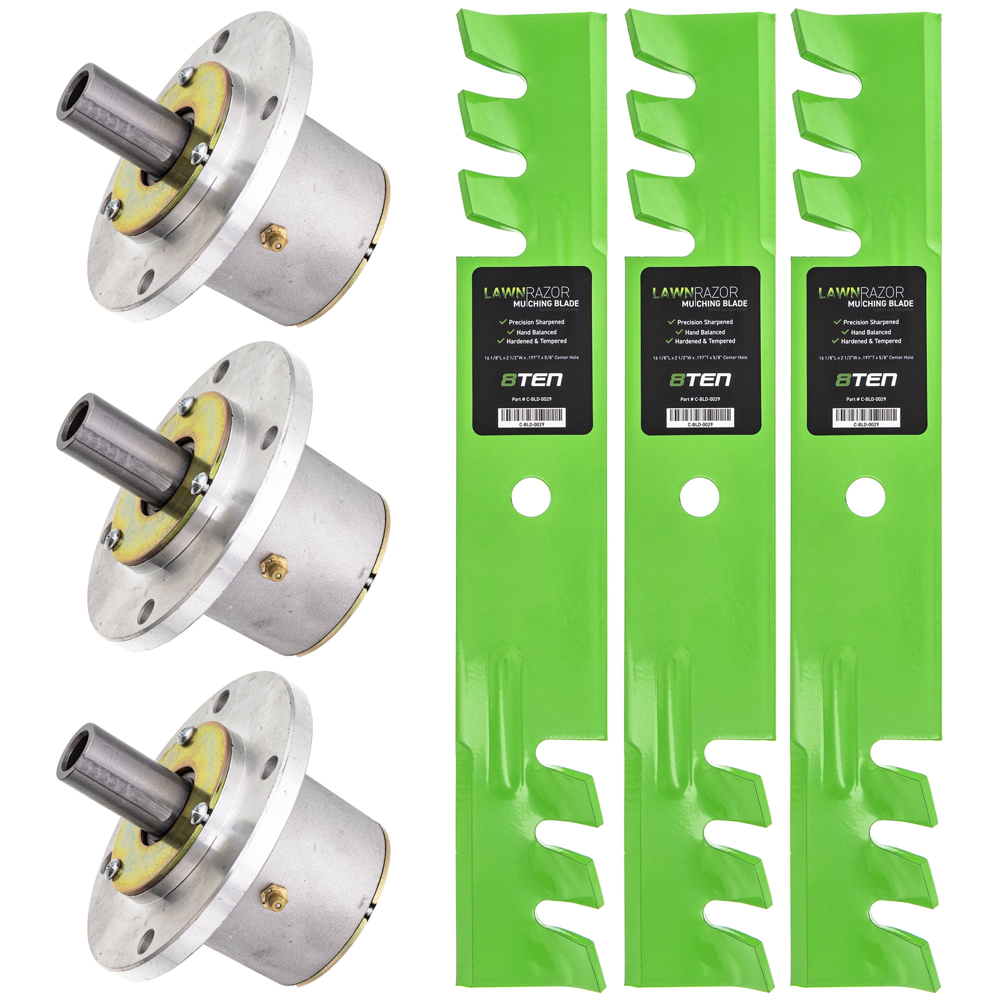 8TEN Spindle Toothed Blade Kit for Snapper 48 inch Walk Behind 7059759 ...