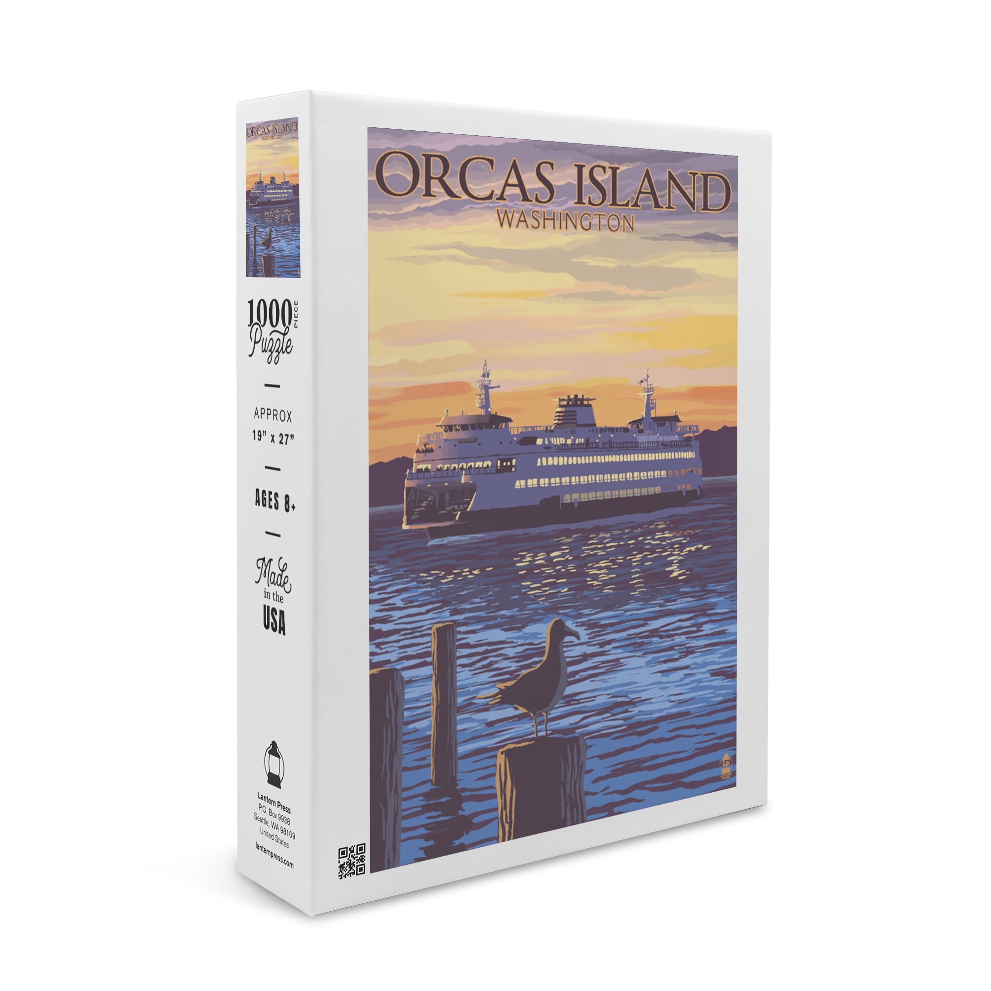 Orcas Island, Washington, Ferry Sunset and Gull (1000 Piece Puzzle ...