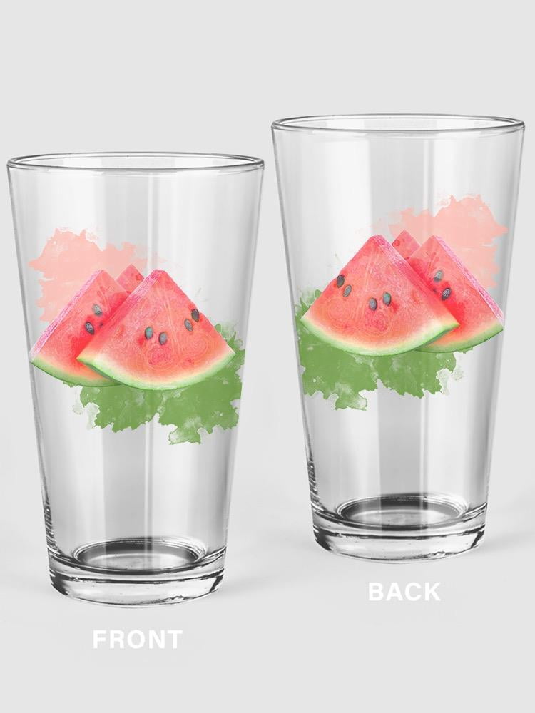 Watermelons Pint Glass -SPIdeals Designs, 16 oz Transparent Glass ...