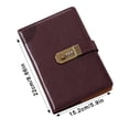 Classic PU Leather Hardcover Notebook with Combination Lock 2 Thick ...