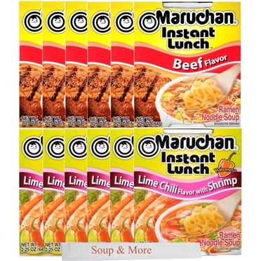 Maruchan Ramen Instant Cup Noodles 12 Count - 6 Lime Chili Chicken ...