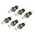 Yannee 6 Pcs 7 Mm Mini Round Momentary Push Button Switch Press The Self-Reset Normally Closed ...