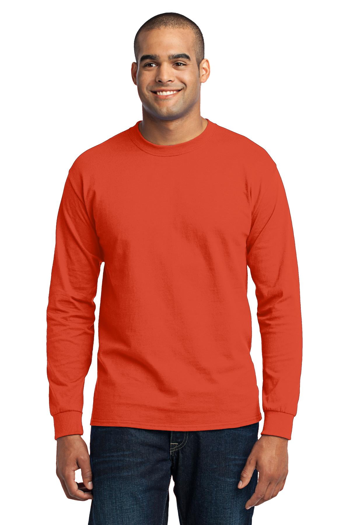 Port & Company® - Long Sleeve Core Blend Tee. Pc55ls Orange L | Walmart ...