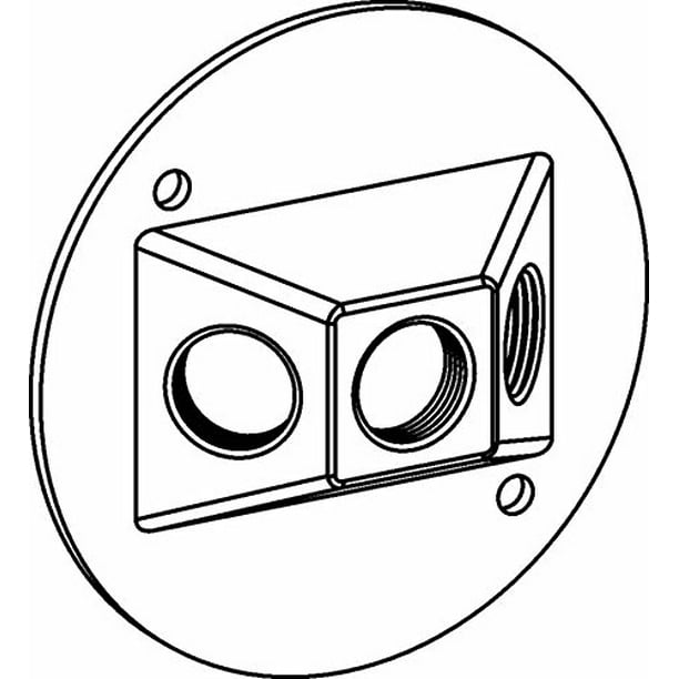 Orbit RC-3 Electric Box Cover, 3 Outlet w/1/2" Hole Size Weatherproof ...