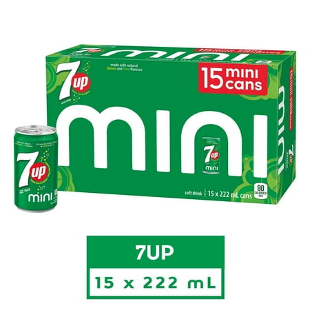7UP Soft Drink, 222 mL Cans, 15 Pack, 15 x 222mL - Walmart.ca