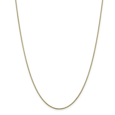 14K Yellow Gold 1.1mm Round Snake Chain 18 Inch | Walmart Canada