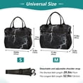 ALAZA Black Marble Print Cooler Lunch Bag Insulated Reusable Lunch Tote ...