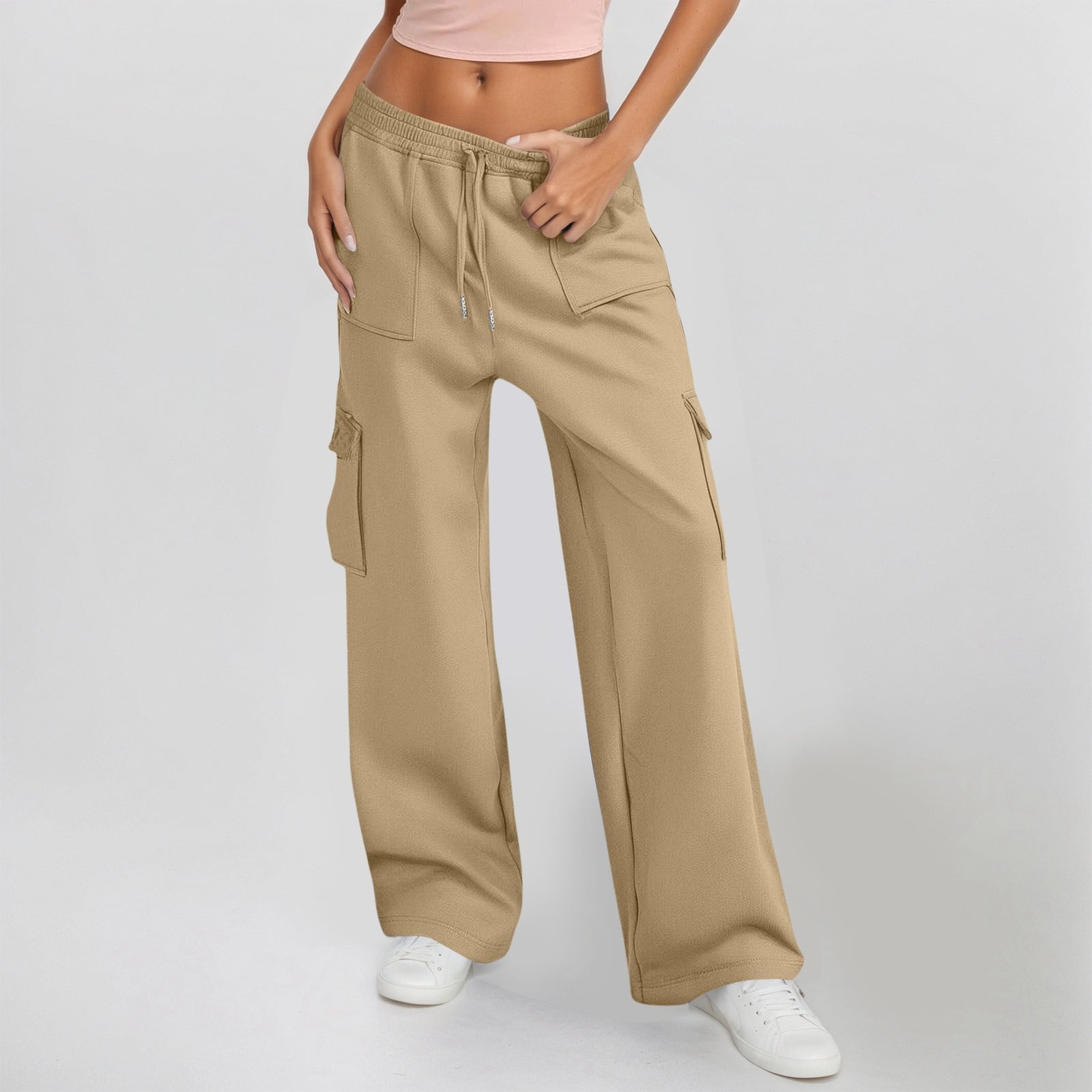 Click here for Tinz Womens Casual Pants High Waisted Wide Leg Swe... prices