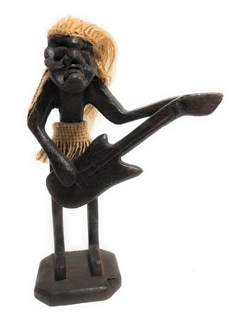 Guitar Player Crazy Primitive Tiki Dude 8" - Tribal Art | #t6192 ...