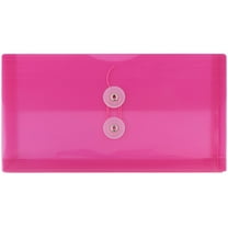 JAM Paper No. 10 Plastic Envelopes, 5 1/4 x 10 x 1, Assorted, Button ...