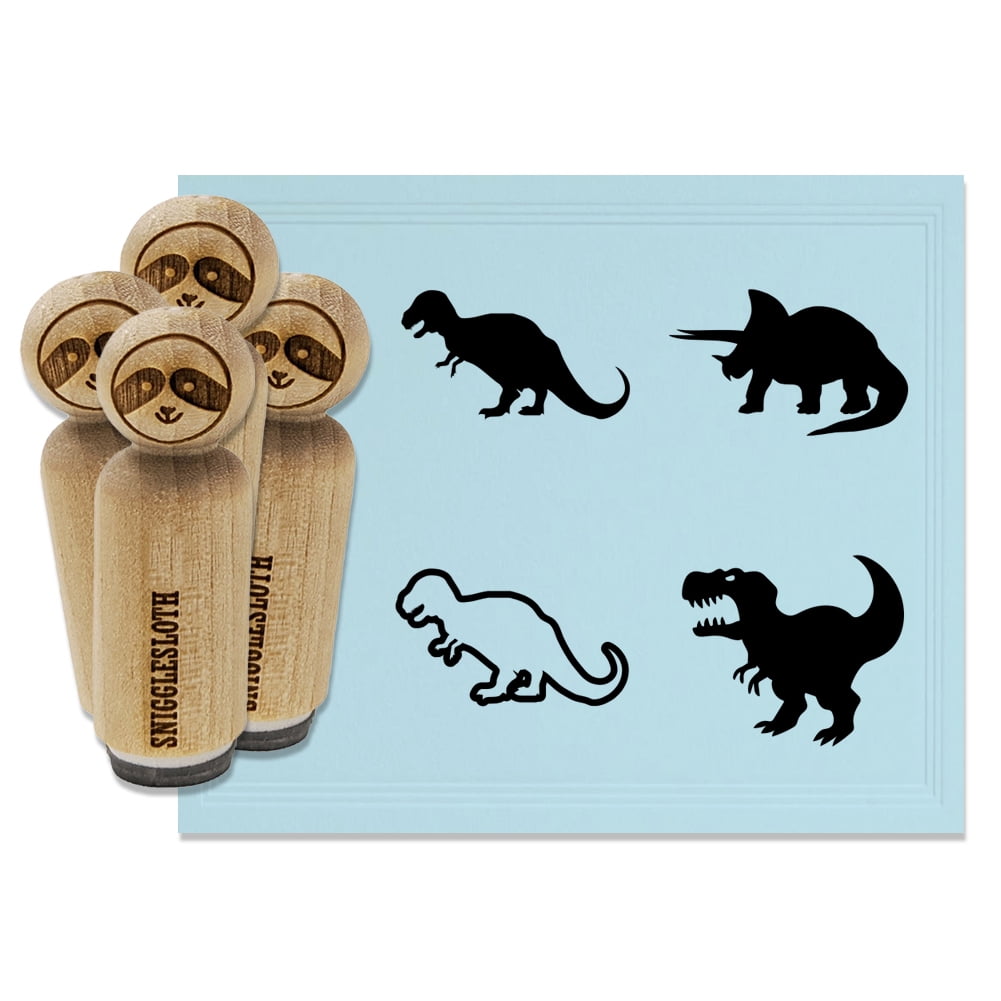 Tyrannosaurus Rex T-Rex Predator Prey Rubber Stamp Set for Scrapbooking ...