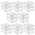 mDesign Stacking Plastic Storage Kitchen Bin - 2 Pull-Out Drawers, 8 ...