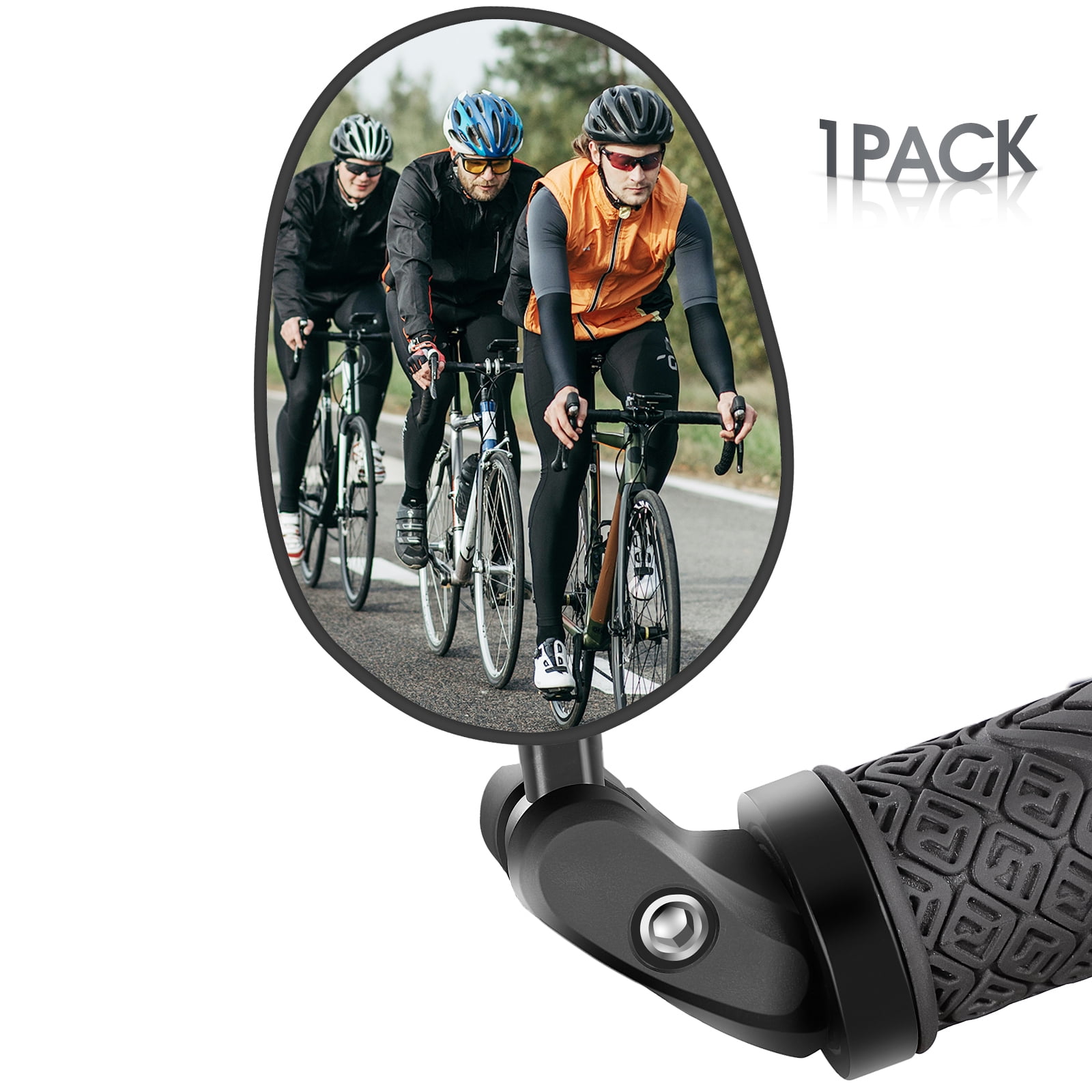 West Biking Bicycle Rear View Mirror, 360 Degree Rotation Large Bike ...