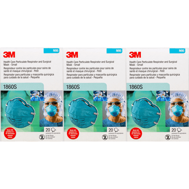3M N95 NIOSH Small Dust Face Respiratory Particulate Respirators, 10 ...
