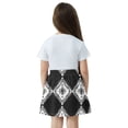 Art Squares in White Black Girls' Skirts A-Line Skirts with Under Dress ...