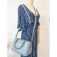 Coach Rowan Medium Cornflower Chambray Canvas Satchel Crossbody Handbag - Purse Bag - Walmart.com