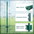 Gaderth 10 Pack Garden Fence Post, Heavy Duty Metal U-Post For Wire ...
