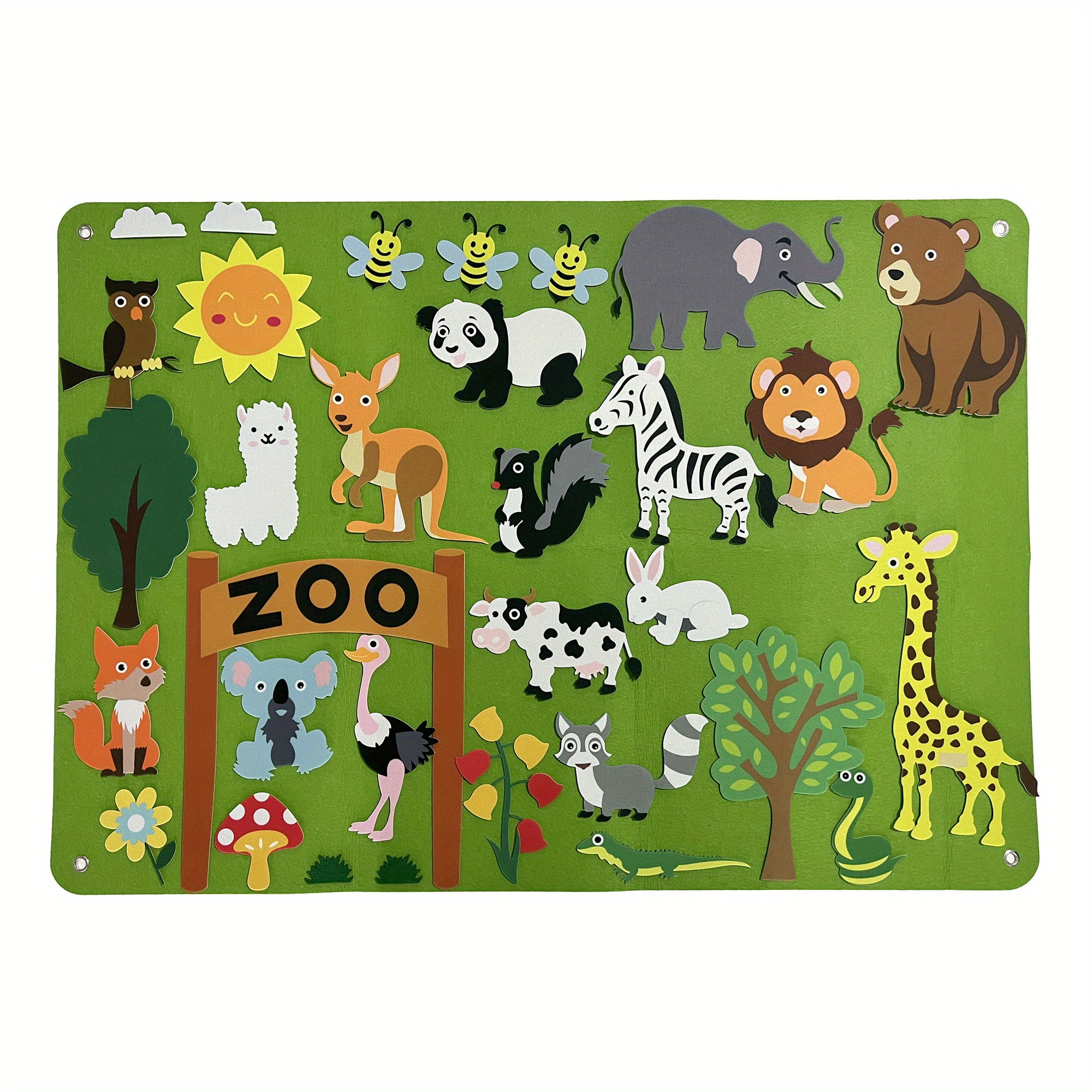 Diy Felt Board Farm And Jungle Animals Felt Board