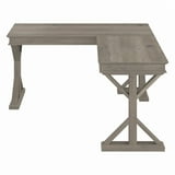 Homestead 60W Farmhouse L Shaped Desk in Driftwood Gray - Engineered ...