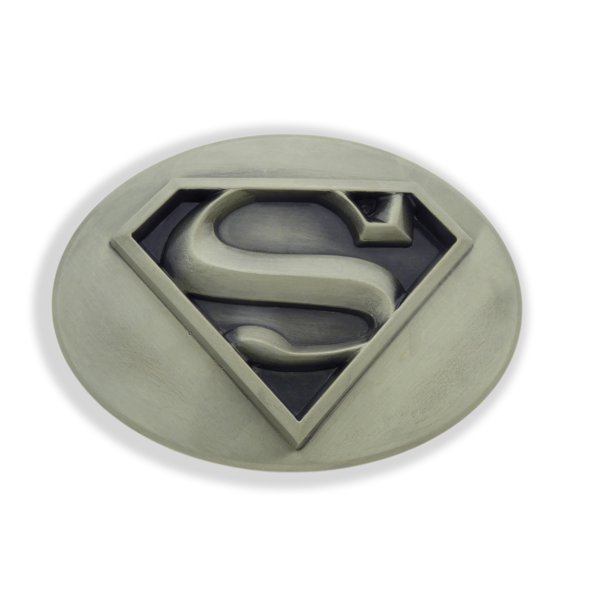 Superman Belt Buckle Men Large Jumbo 3D Metallic Gray Color DC Comics ...