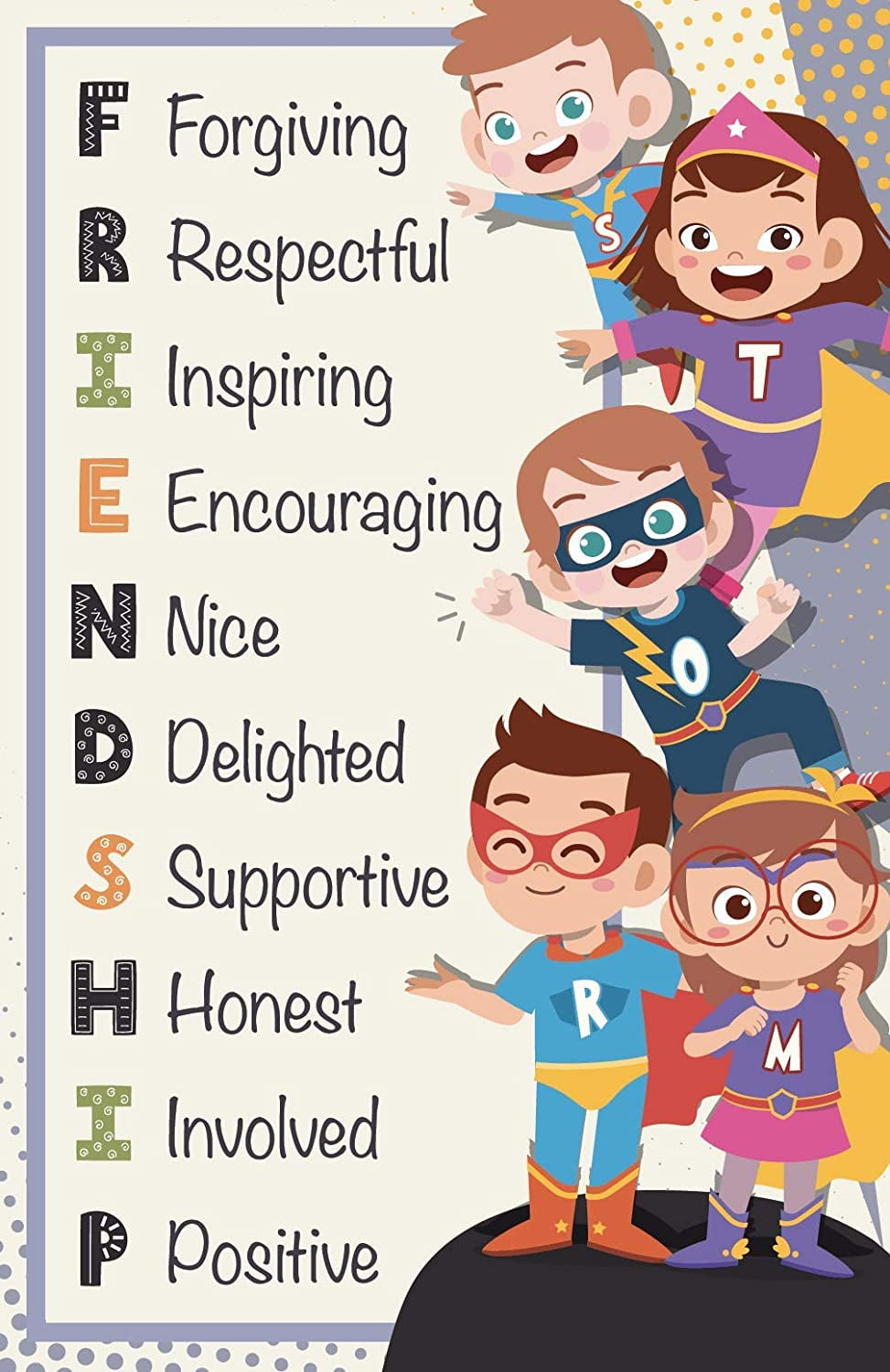 Friendship Poster 18x24 | Classroom Poster for Door | Educational ...