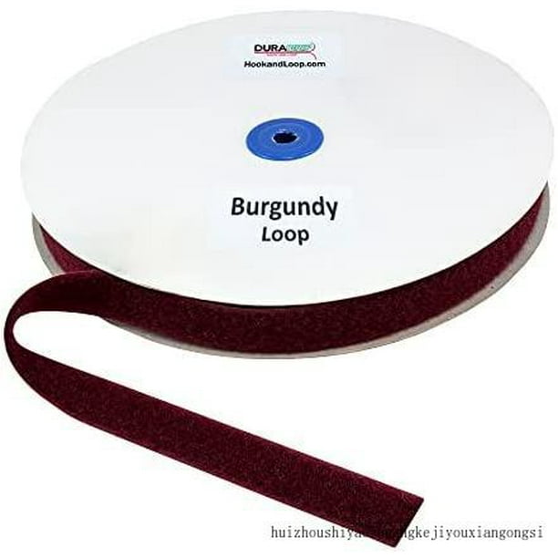 ® brand - 1" burgundy loop sew-on | loop side only, hook side sold ...