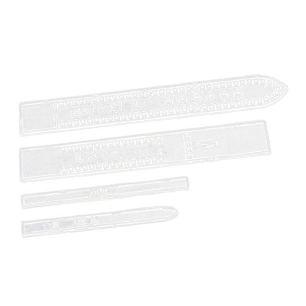 4 Pieces/Set DIY Leather Craft Clear Acrylic Watch Strap Band Stencils ...