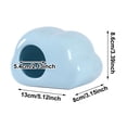 Ceramic Hamster House, Cloud Shaped Small Animal Hideout Hut, Easy ...