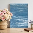 Blue Sky Canvas Wall Art for Living Room, Modern Abstract Gradient Blue ...
