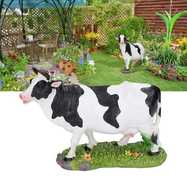 Cow Figurines, Bright Texture Waterproof Cow Toys Miniature Resin For ...