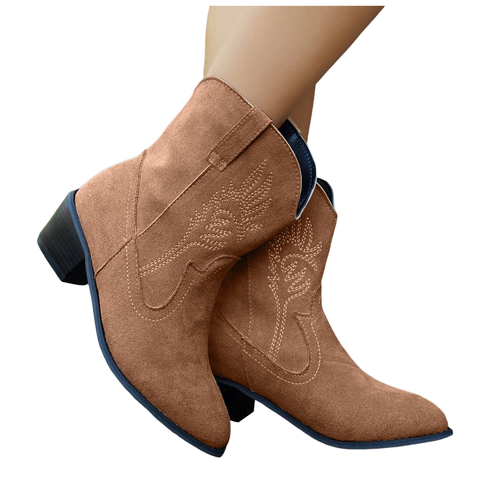 Click here for Oyedens Womens Wide Mid Calf Cowboy Cowgirl Boots... prices