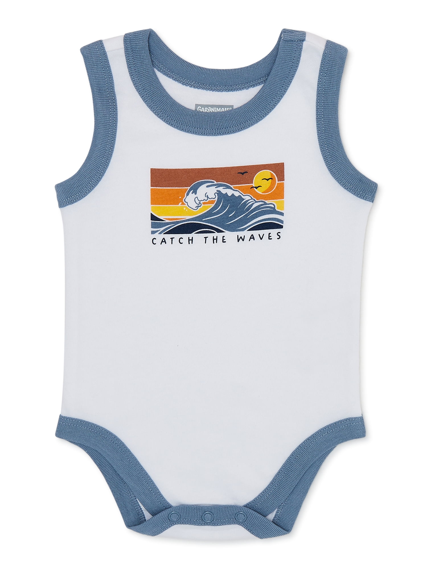 Garanimals Baby Boy Graphic Tank Cotton Bodysuit, Sizes 0-24 Months ...