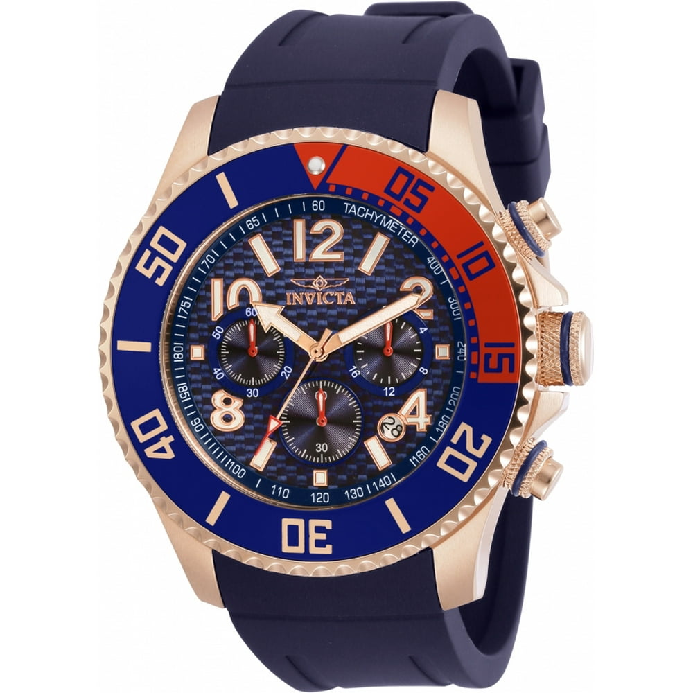 Invicta - Invicta Pro Diver Chronograph Blue Dial Pepsi Bezel Men's ...