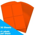 JAM Paper Shipping Address Labels, 4 x 5, Neon Red/Orange,120 Labels ...