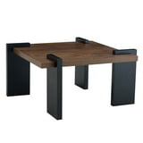 31.5" Coffee Table with Non-Slip Mat & Steady Support Legs, Faux Solid ...