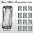 EEEkit 12pcs Mosquito Head Nets, Lightweight Mesh, Bug Netting for Face ...