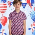 Boys Polo Shirt Short Sleeve Performance Stretch Funny Print Active ...