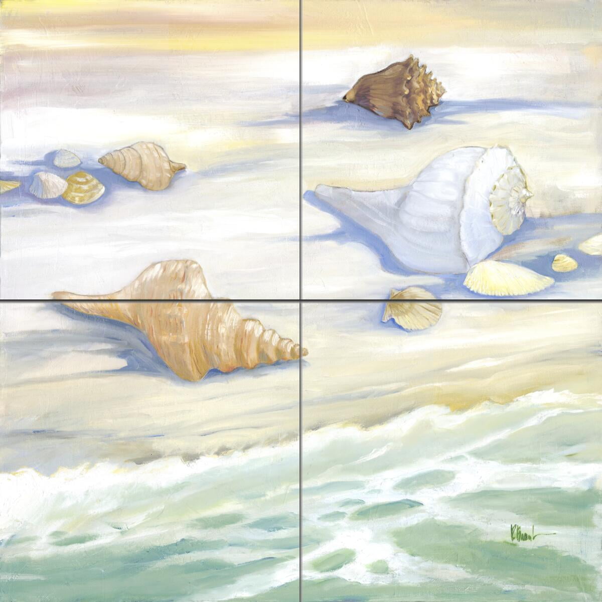 Tile Mural Bathroom Backsplash - Bay Tide - by Paul Brent - Walmart.com