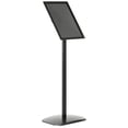 M&T Displays Black 11x17 Pedestal Sign Holder Aluminum Snap Frame ...