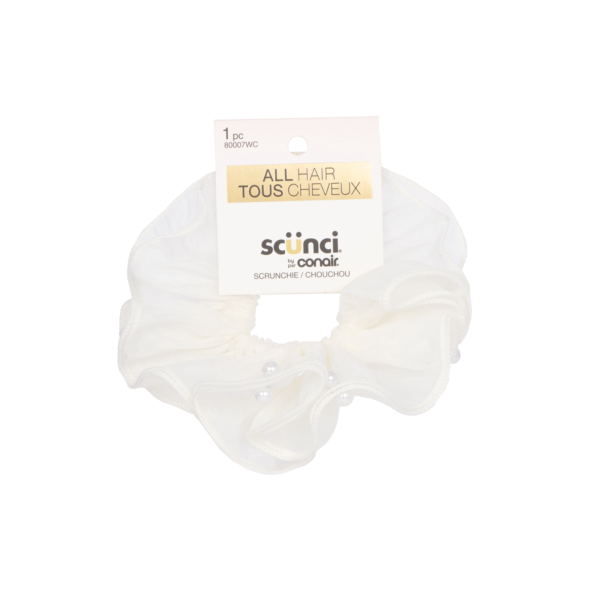 Click here for Scunci By Conair Scunci White Jumbo Scrunchie prices