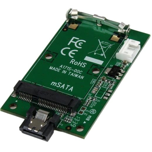 SATA to mSATA SSD Adapter - Port Mounted SATA to Mini SATA Converter ...