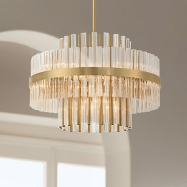 Possini Euro Design Kime Gold Linear Pendant Chandelier 50" Wide Modern ...