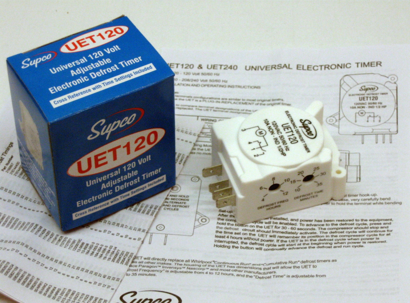 UET120 SUPCO Refrigerator Defrost Timer Control Universal 120 Volt ...