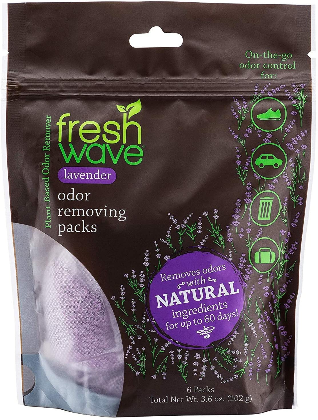Fresh Wave Lavender Odor Eliminating & Deodorizing Packs, Bag of 6 ...